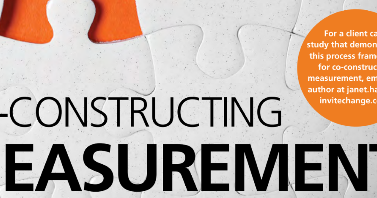 Co-constructing Measurement | inviteCHANGE